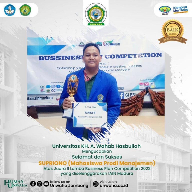 Mahasiswa Semester 5 Unwaha Raih Juara 2 Pada Ajang Lomba Bisnis Plan Tingkat Nasional ...