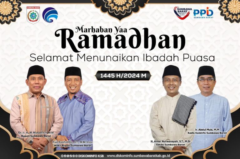 Ucapan Selamat Menunaikan Ibadah Puasa 1445 H/2024 M Dari Diskominfo Kabupaten Sumbawa Barat ...